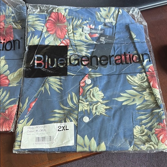 Blue Generation | Shirts | Blue Generation Mens Hawaiian Floral Casual ...